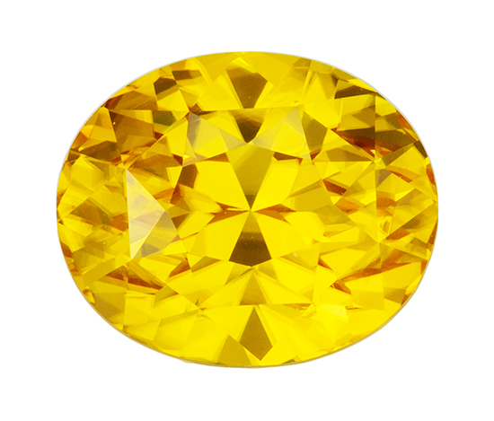 Yellow Zircon 7.03 carat oval cut Gemstone